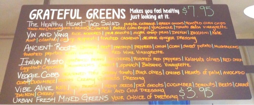 Menu at Urban Fresh pub & bar, Tucson