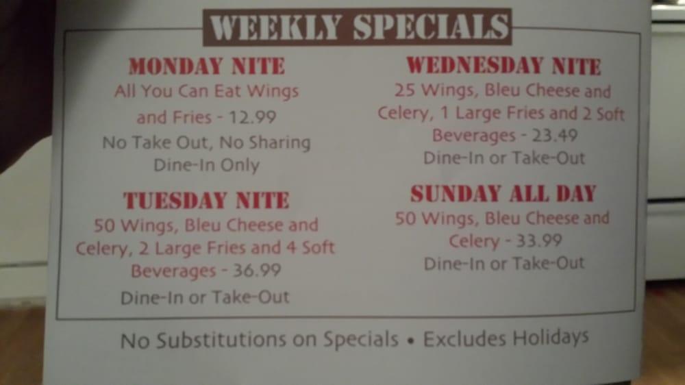Menu at Flyers Wings & Grill restaurant, Orlando, W Colonial Dr