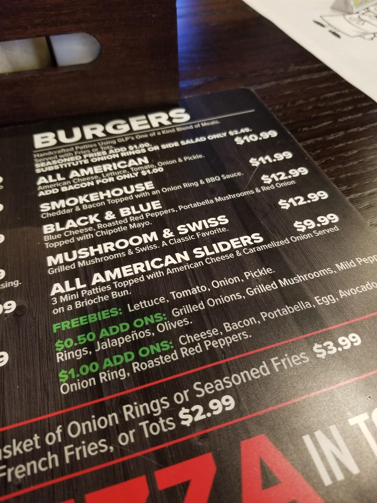 Menu at Green Lantern Pizza pub & bar, Berkley