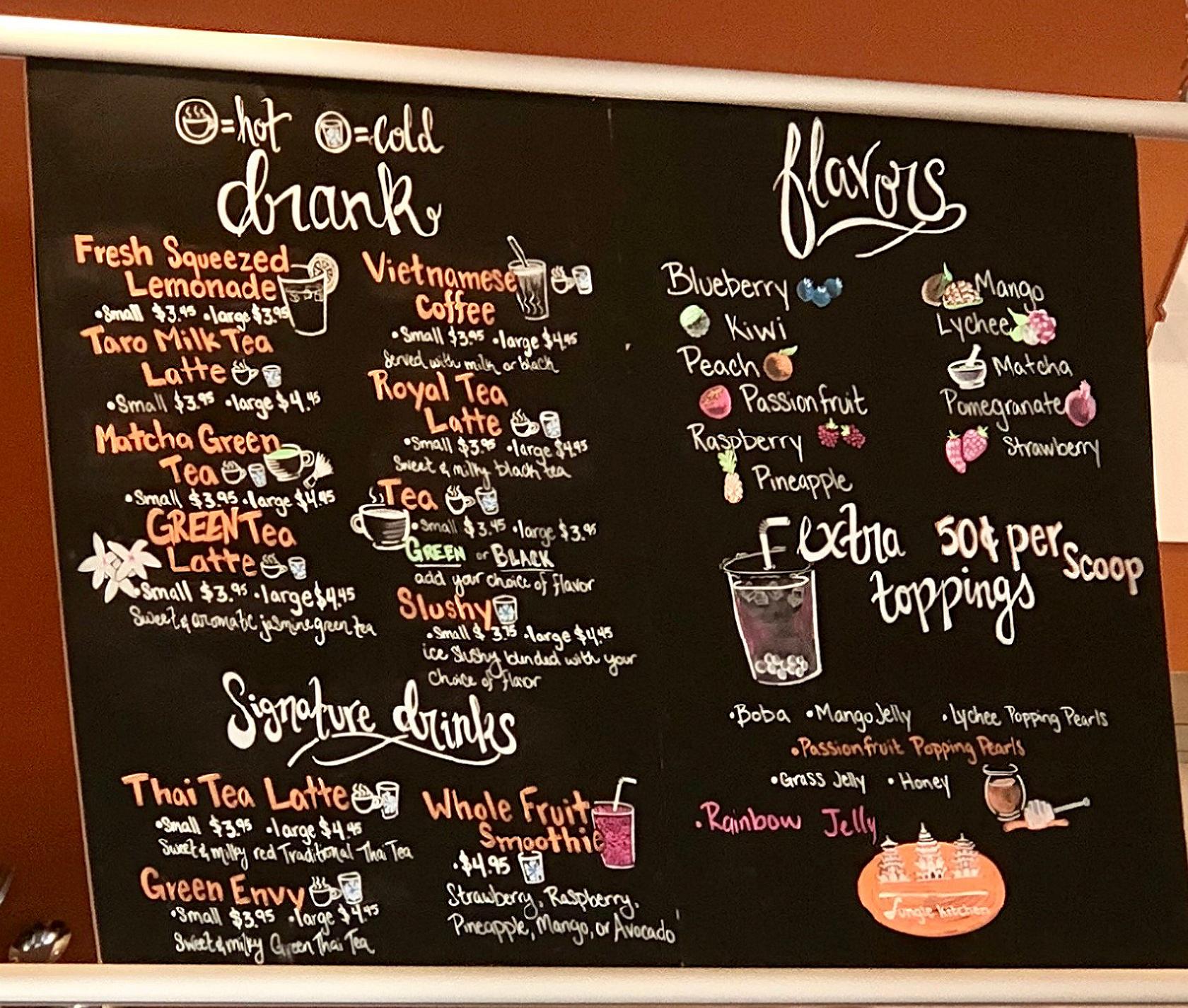 Menu at Jungle Kitchen restaurant, Chanhassen