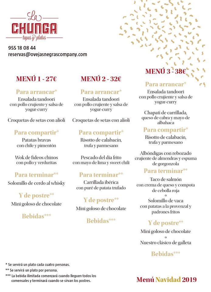 Menu at La Chunga Tapas pub & bar, Seville