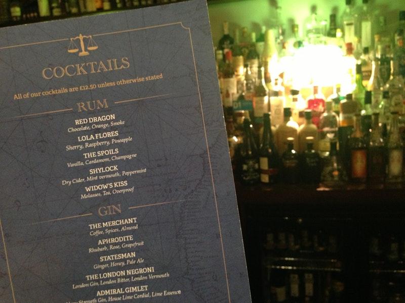 Menu at Merchant House London pub & bar, London, 13 Well Ct