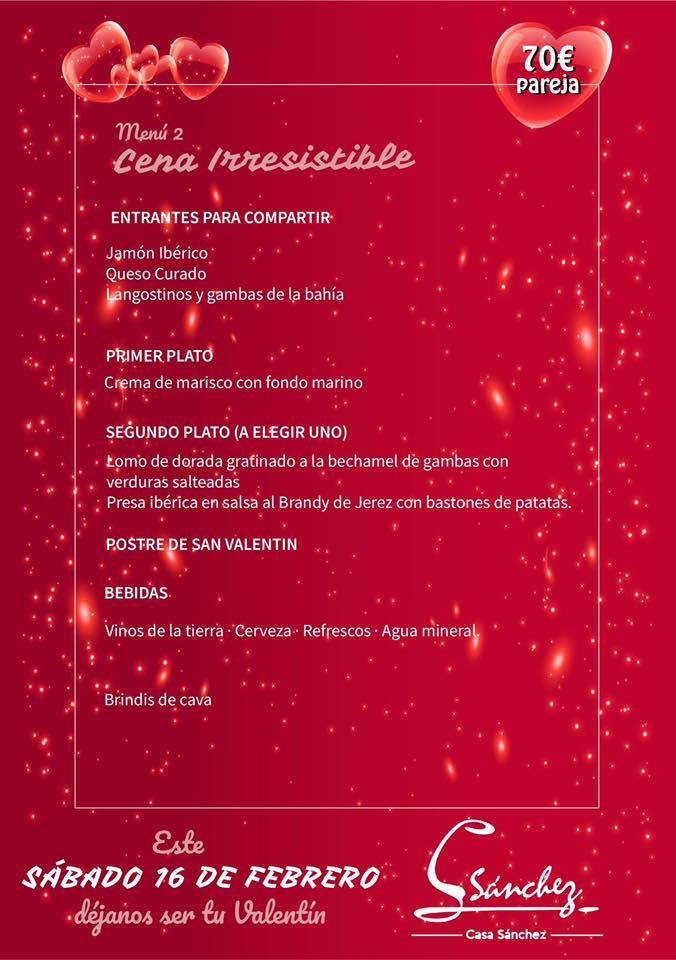 Carta del restaurante Casa Sanchez, Jerez del la Frontera