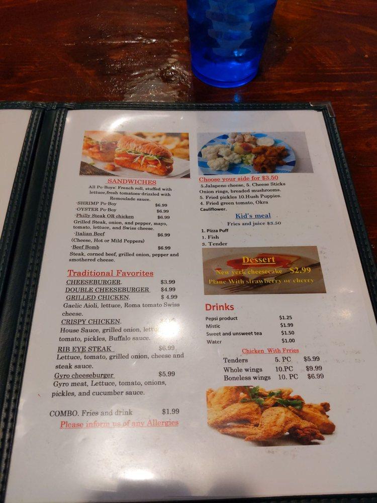Menu at Shark Grill restaurant, Danville
