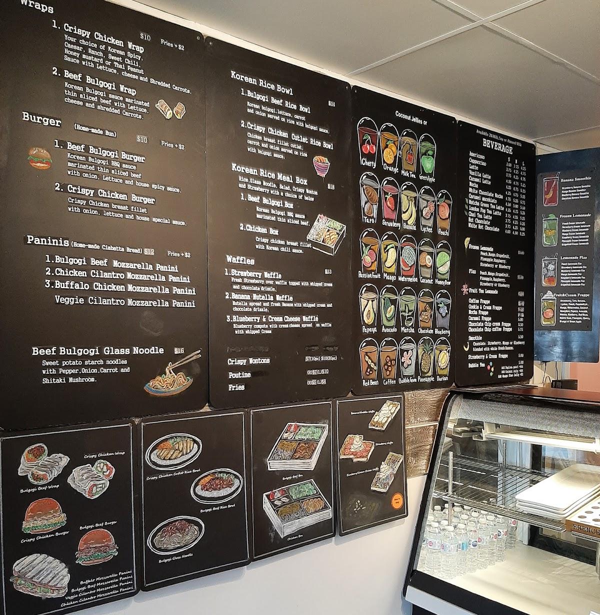 Menu at Felice Cafe, Nanaimo, Wingrove St