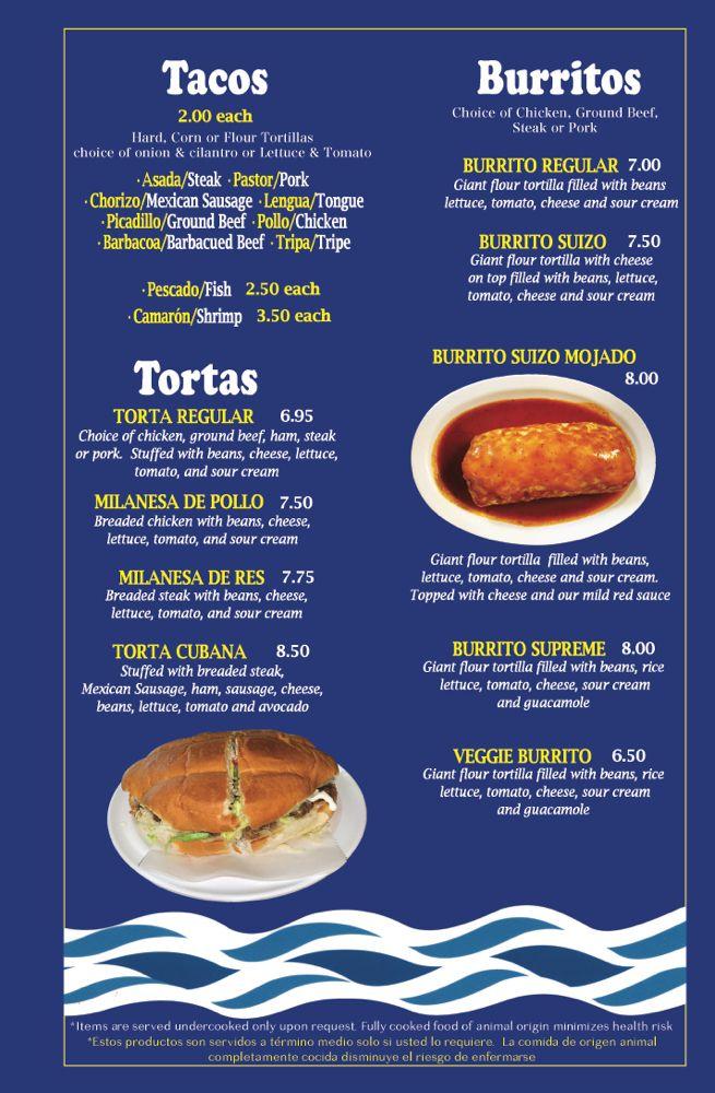 Menu at Las Brisa's pub & bar, Sheboygan