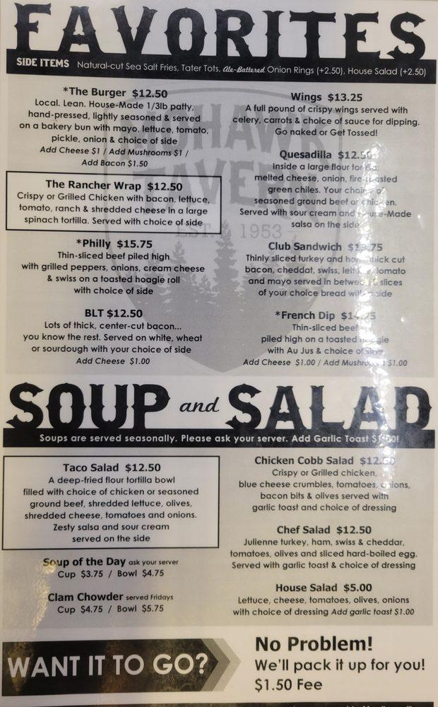 Menu at Mohawk Tavern pub & bar, Springfield