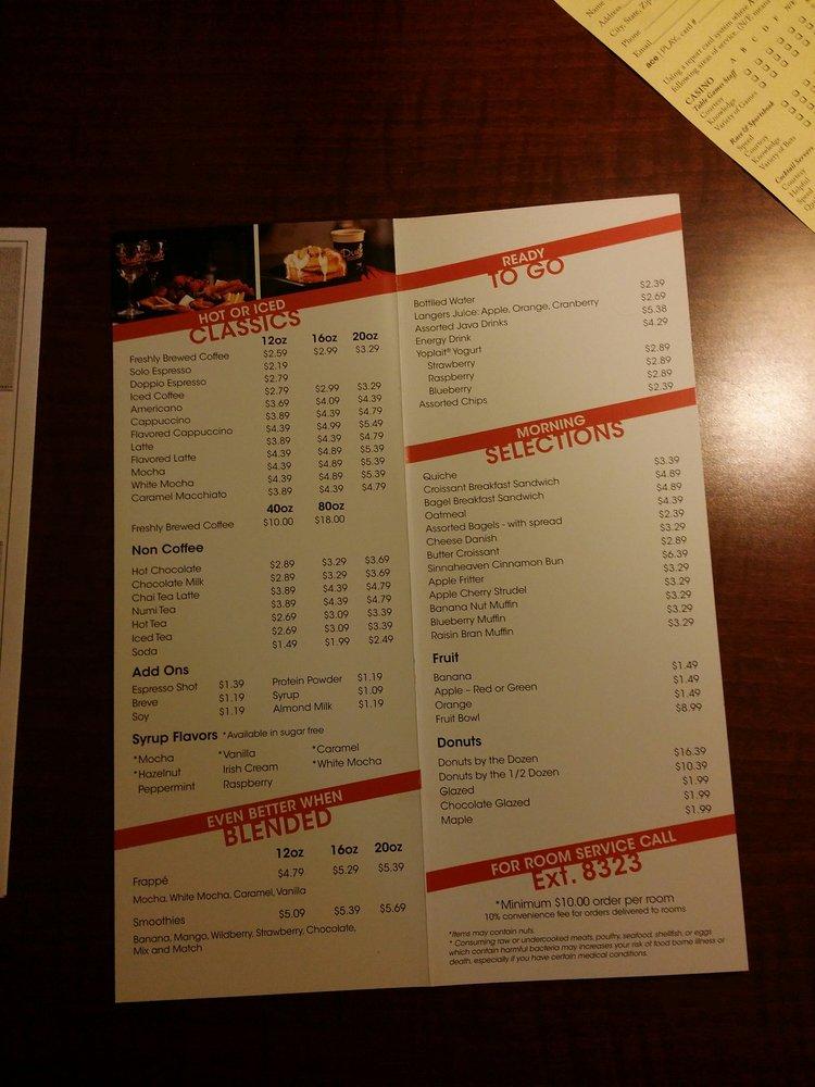 Menu at Duet Coffee & Wine pub & bar, Laughlin