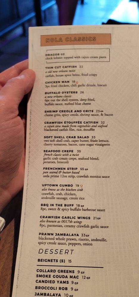 Menu at Q&A Restaurant and Oyster Bar, Oceanside