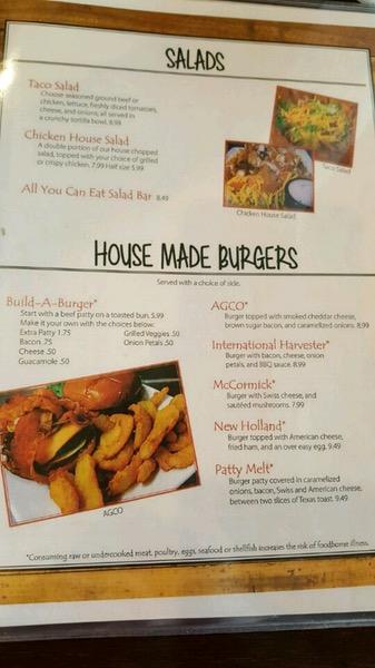 Menu at Rusty Tractor steakhouse, Kensington, 410 N Main St