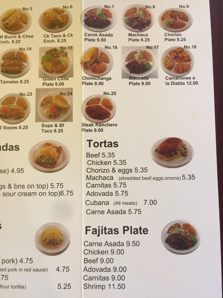 Menu at Alfonso's Mexican Food restaurant, Prescott, W Iron Springs Rd