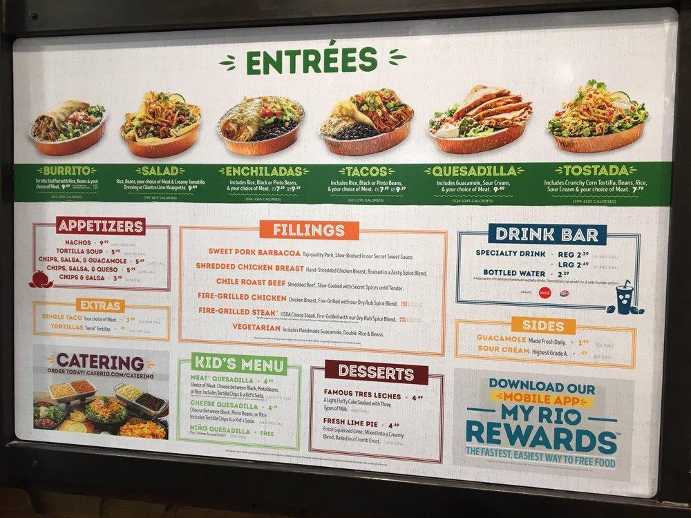 Menu at Cafe Rio Fresh Modern Mexican, San Dimas, W Gladstone St