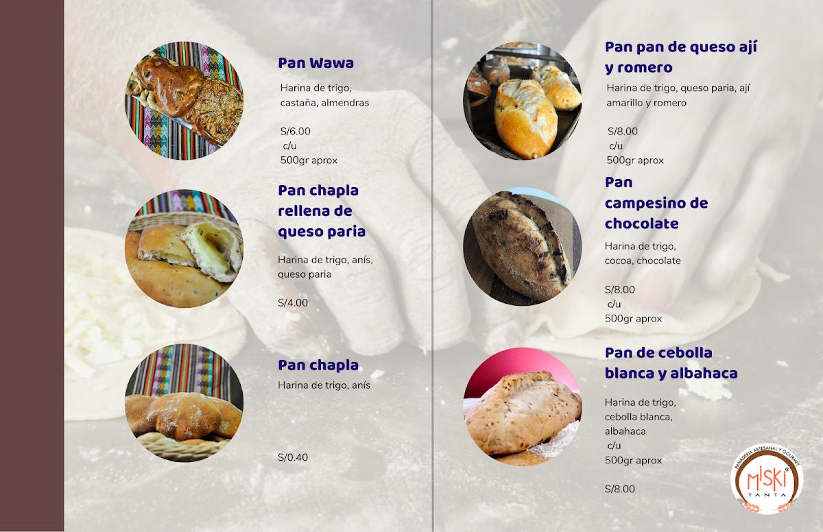 Carta de Panadería y Pastelería Miski Tanta, San Martín de Porres