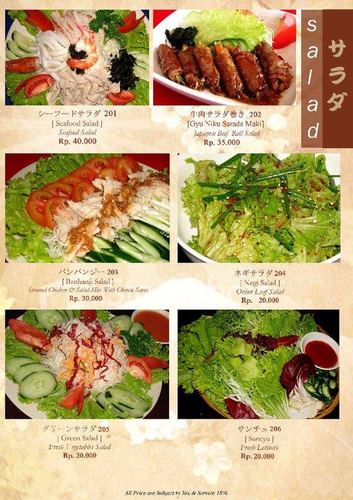 Menu at Sama Sama Yakiniku Japanese Restaurant Nusa Dua, Kuta Selatan ...