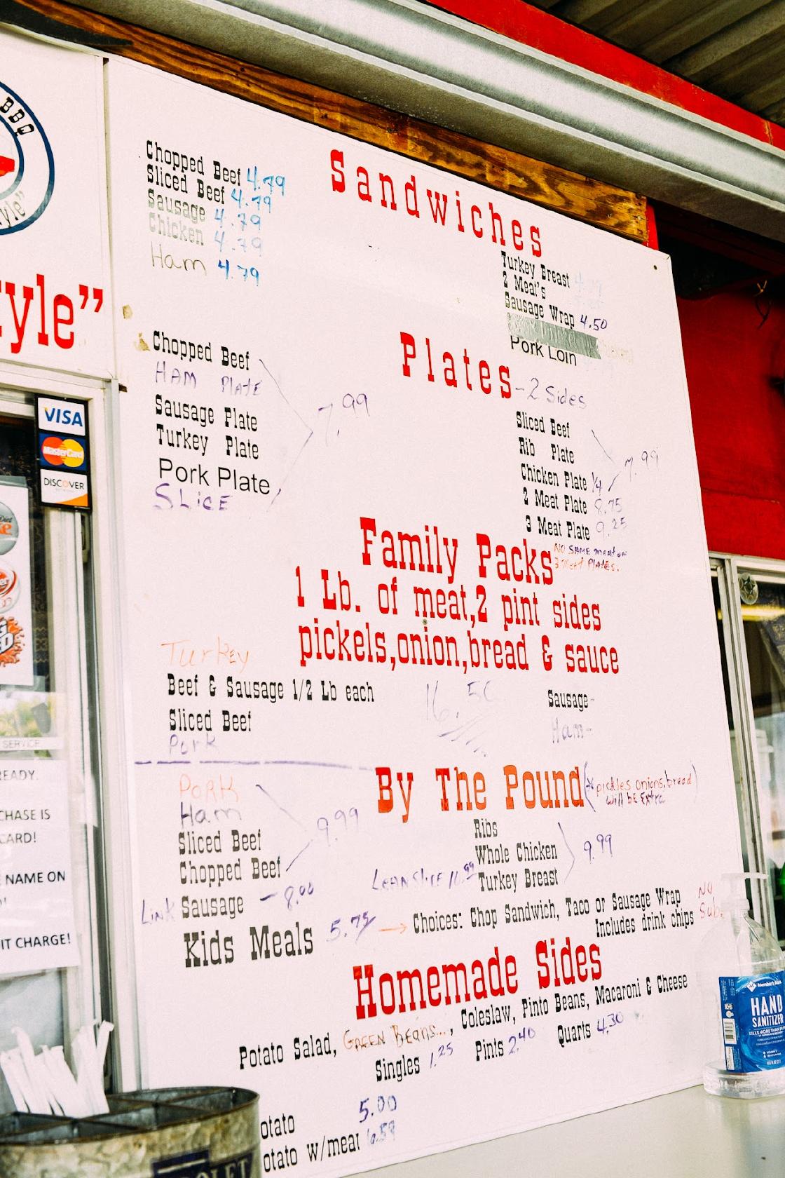 Menu at The ReaL Pit BBQ, Canyon Lake