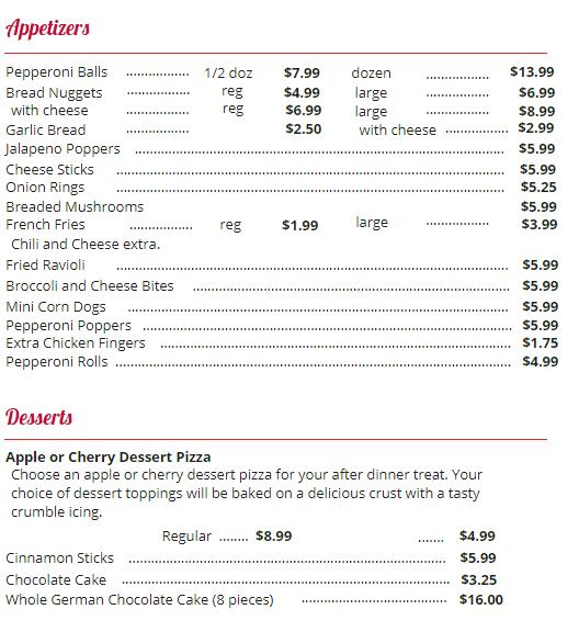 Menu at Pizzas By Marchelloni - W Middlesex pizzeria, West Middlesex, 9 ...