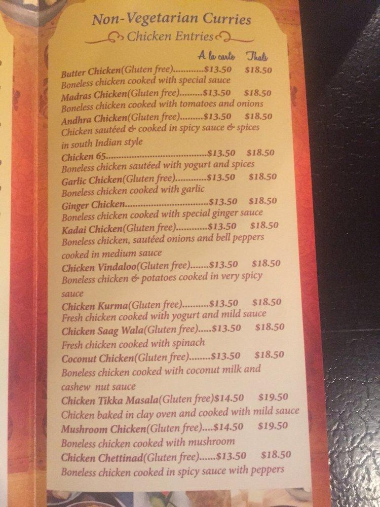 Menu at TAZ Indian Cuisine Buffet Restaurant Indian Restaurant Indian ...