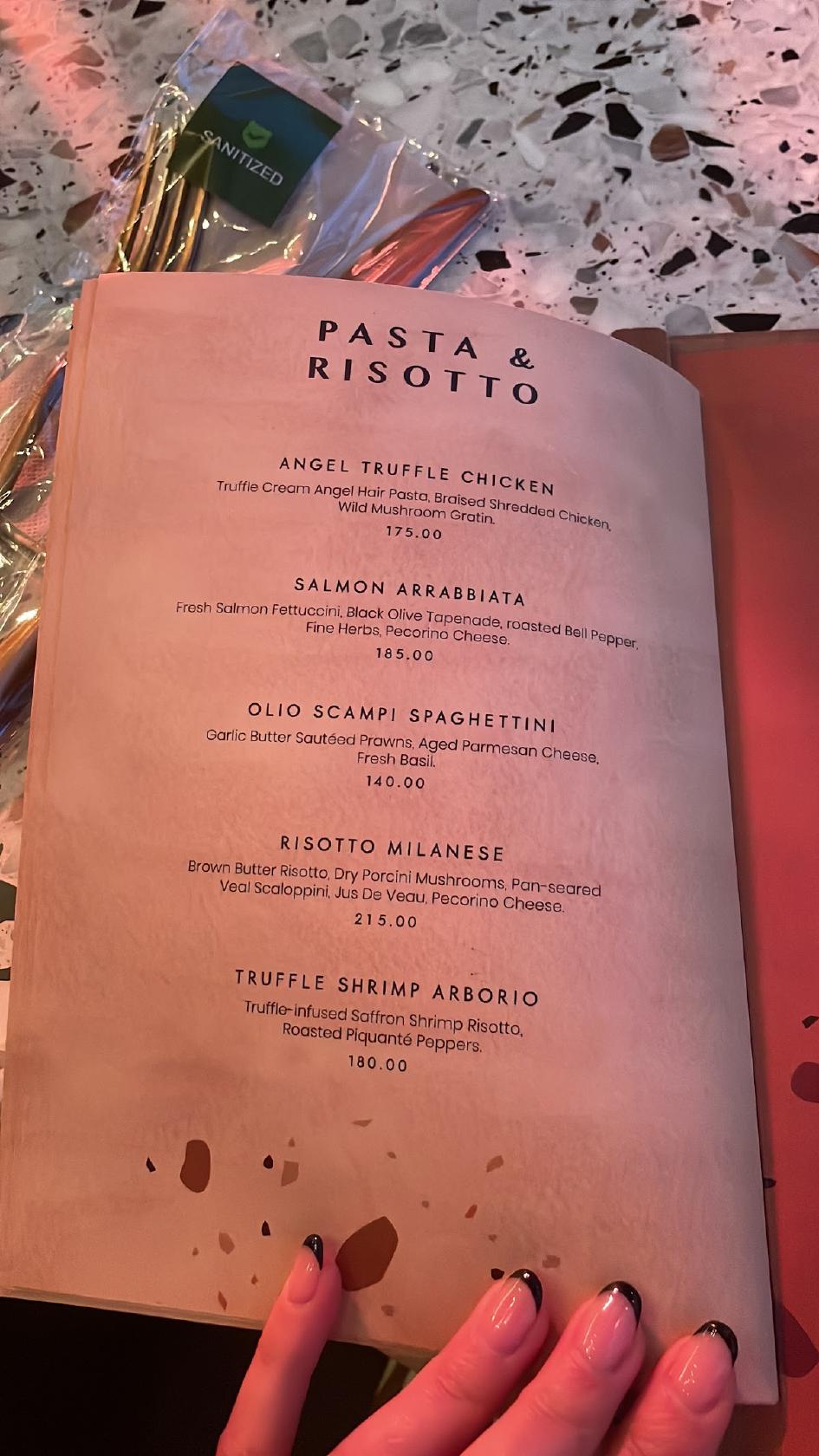 Menu at Salt of Earth restaurant, New Cairo City