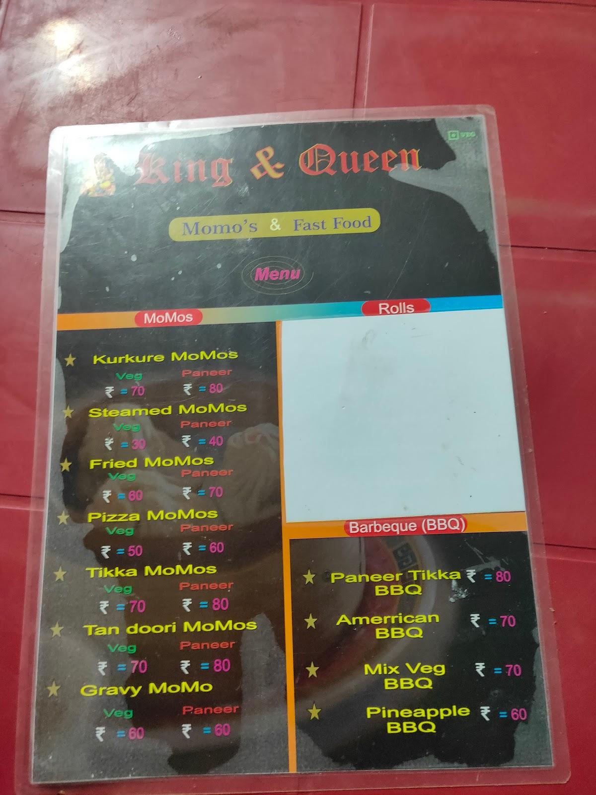 Menu at KING & QUEEN CHINESE RESTAURANT, Valsad