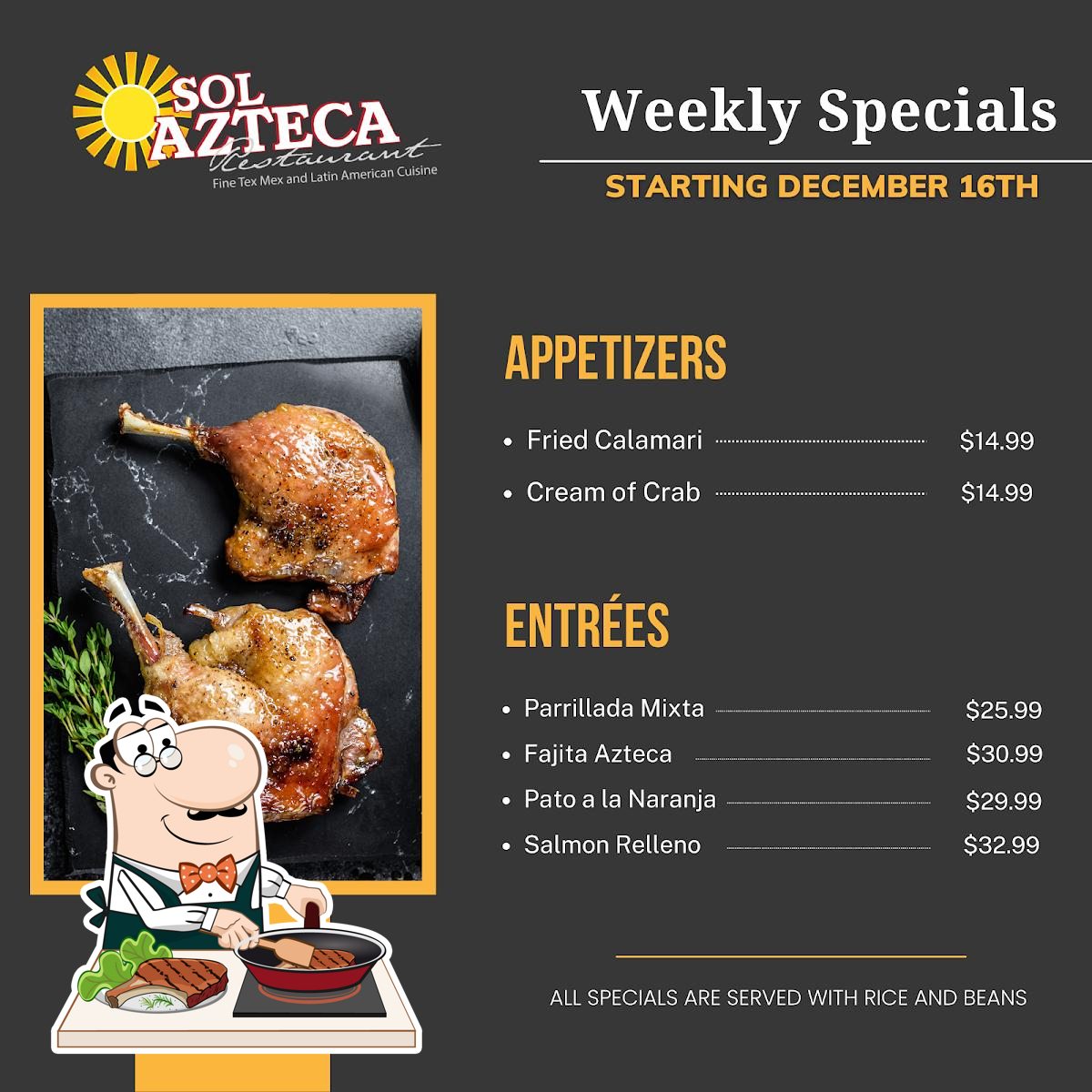 Sol Azteca Restaurant in Olney - Restaurant menu and reviews