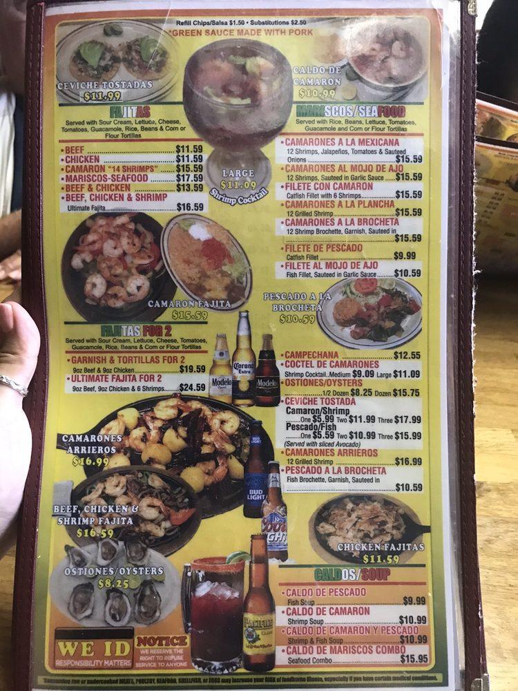 Menu at Jorge's Cafe, Ruidoso Downs, US-70
