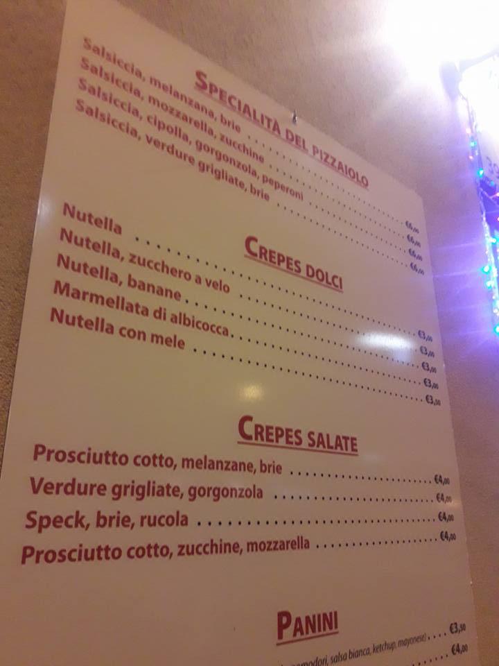 Menu at Ali Baba Savona restaurant, Savona