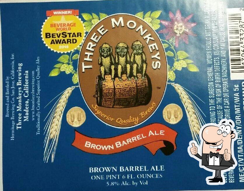 Three Monkeys Brewing in Madera - Restaurant menu