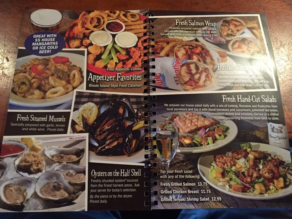 Menu at Weathervane Seafood Restaurant, Kittery, 306 US Route 1