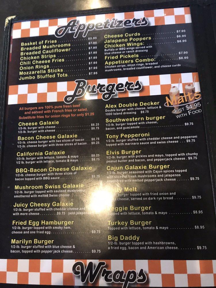 Menu at Valley Diner restaurant, Apple Valley