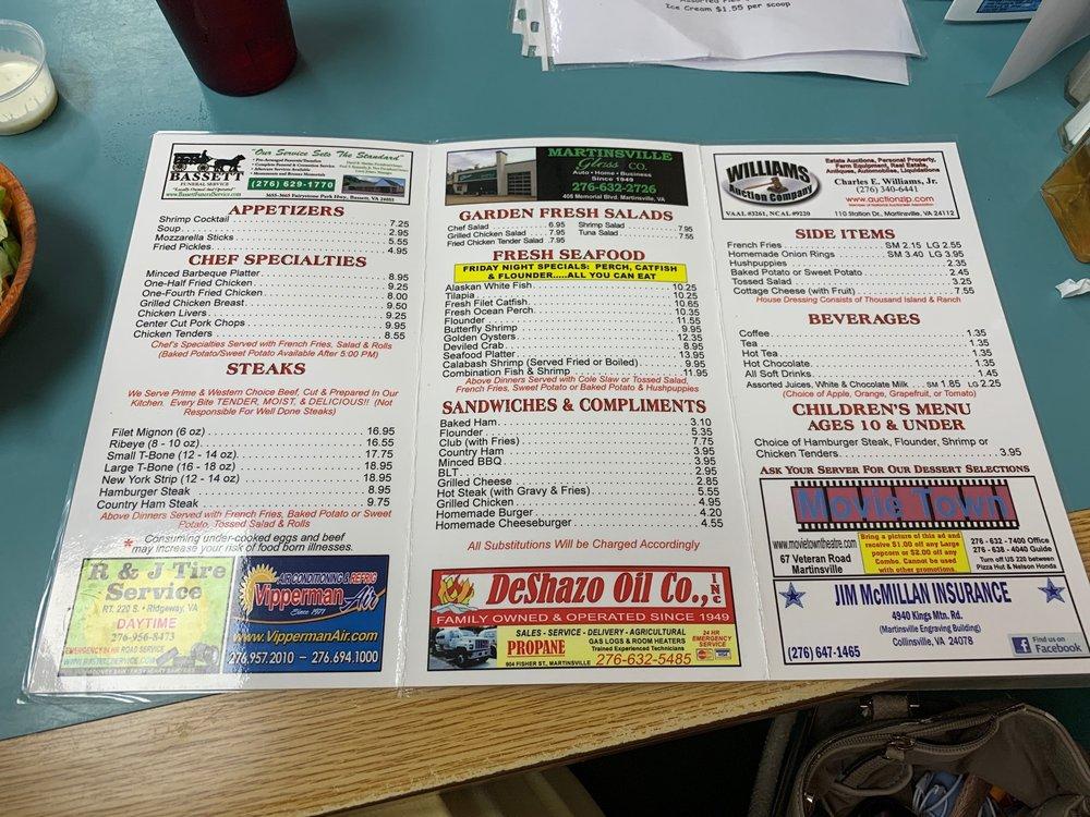 Menu at Clarence's Steak & Seafood House steakhouse, Ridgeway