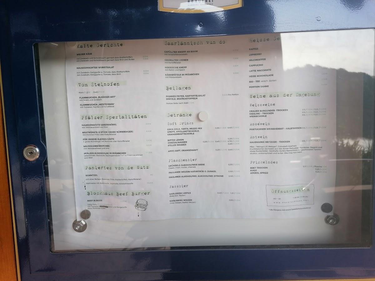 Speisekarte von Das Blockhaus In Jägersburg restaurant, Homburg ...