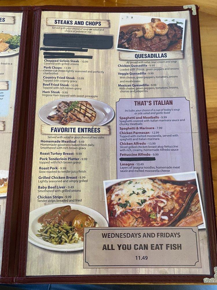 Menu at Four Seasons Family Restaurant, Montpelier