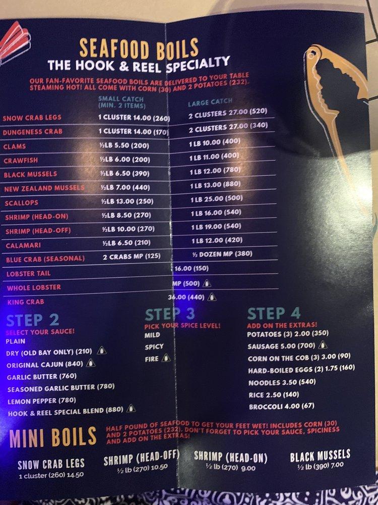 Menu at Hook & Reel restaurant, Coral Springs