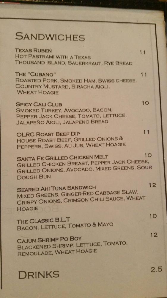 Menu at Ol' RailRoad Cafe, Rosenberg
