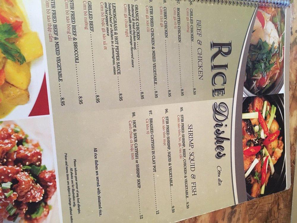 Menu at Phở Duyên Mai restaurant, San Diego, Kearny Villa Rd #111