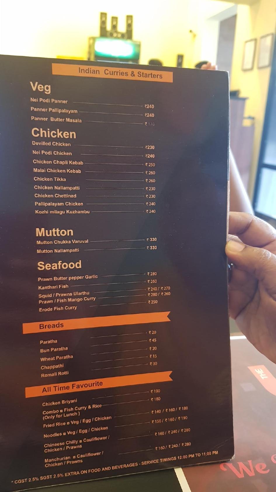 Menu at Arafa Chicken Park, Tiruppur, 73