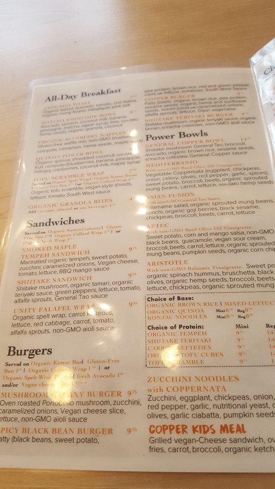 Menu at Copper Branch pub & bar, Mississauga, 6055 Mavis Rd