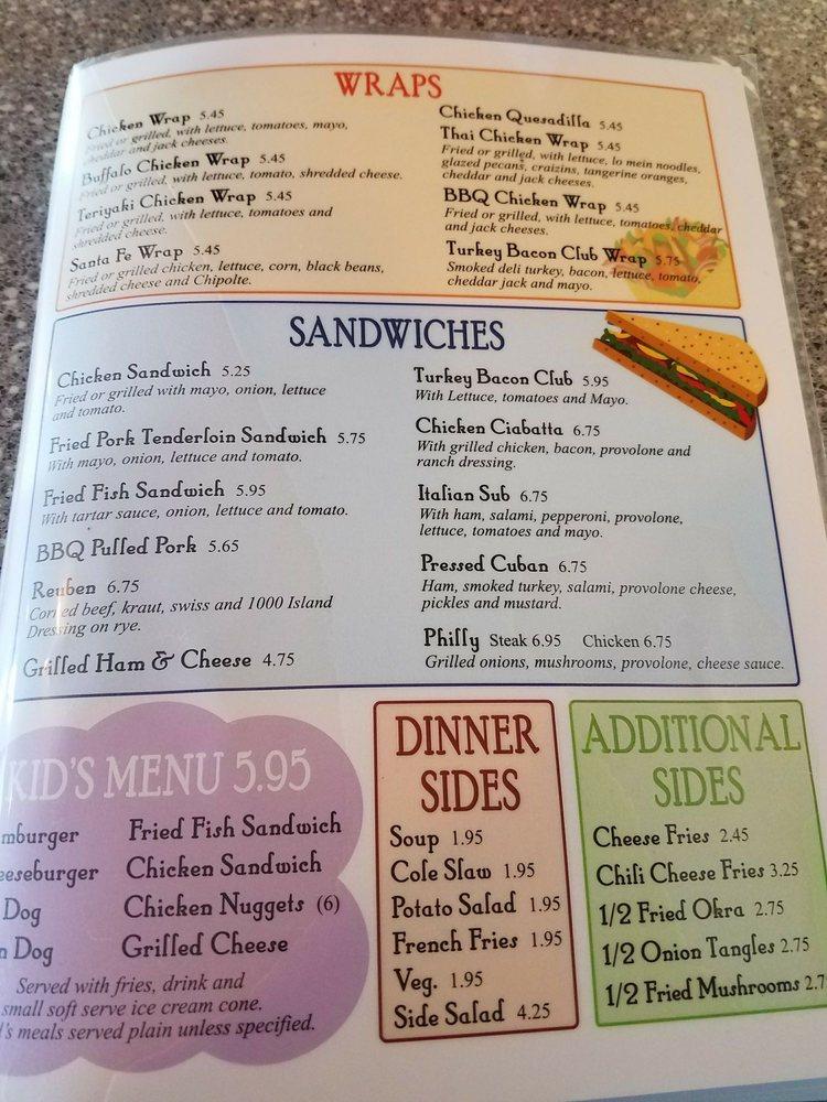 Menu at Frostbite Ice Cream & More restaurant, Frostproof