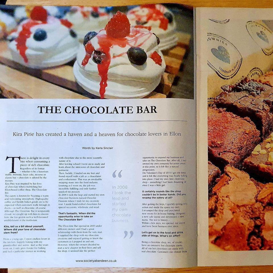 Menu at The Chocolate Bar, Ellon