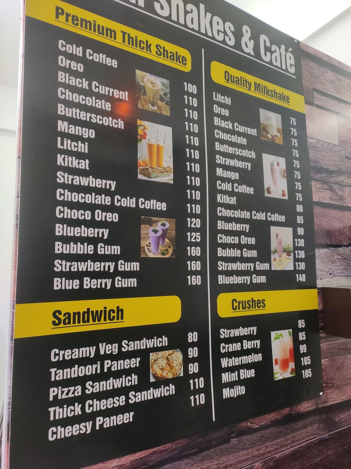 Menu at Urban Shakes & Cafe, Nayagaon