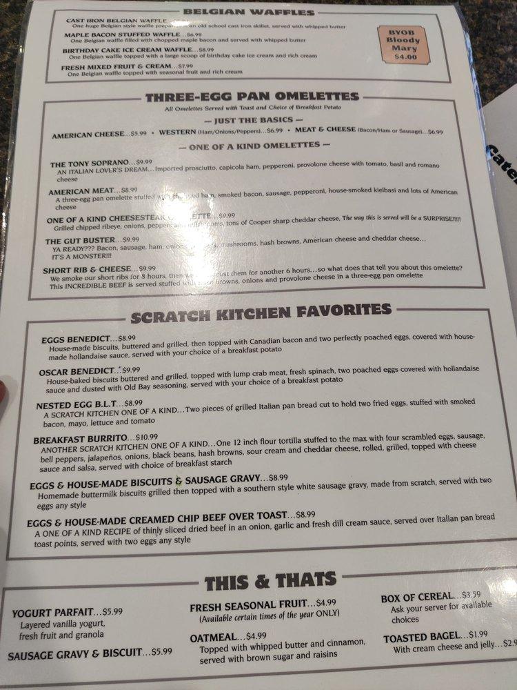 Menu at The Scratch Kitchen & Anthracite Room restaurant, Wilkes-Barre