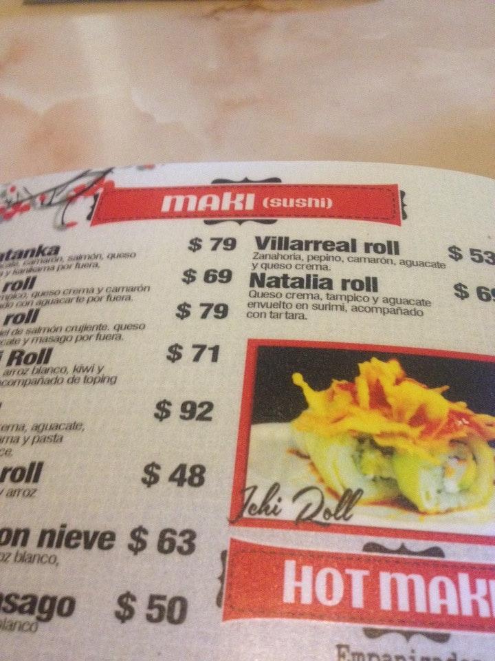 Carta del restaurante Kigo Sushi, Monclova, Blvd. Francisco I. Madero 704
