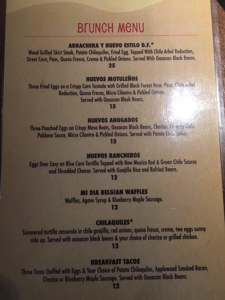 Menu at Mi Dia From Scratch pub & bar, Grapevine