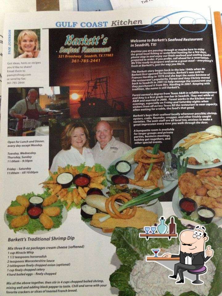 Barkett's Restaurant, Seadrift - Restaurant menu, prices and reviews