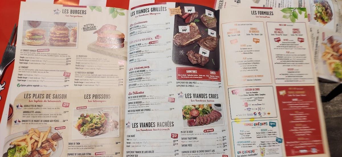 Menu at Restaurant La Boucherie, Vannes