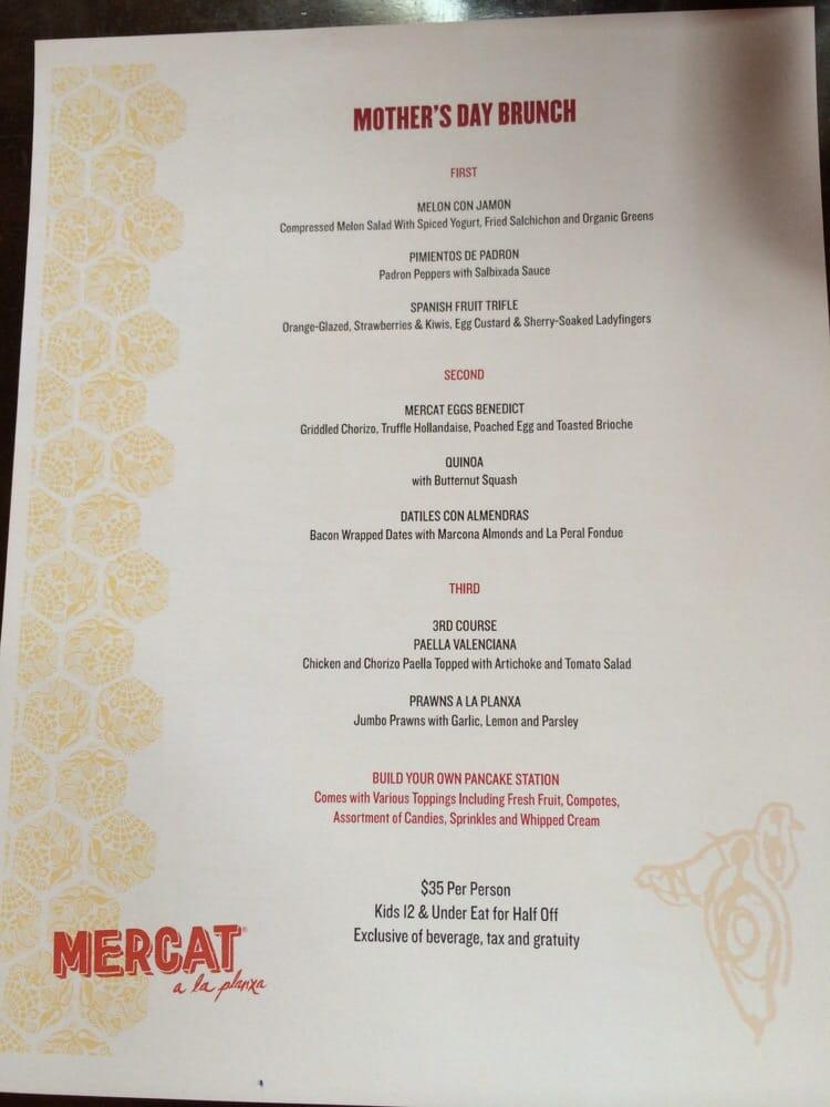 Menu at Mercat a la Planxa pub & bar, Chicago