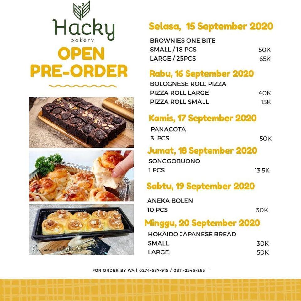 Carta del restaurante Catering vidi, Yogyakarta