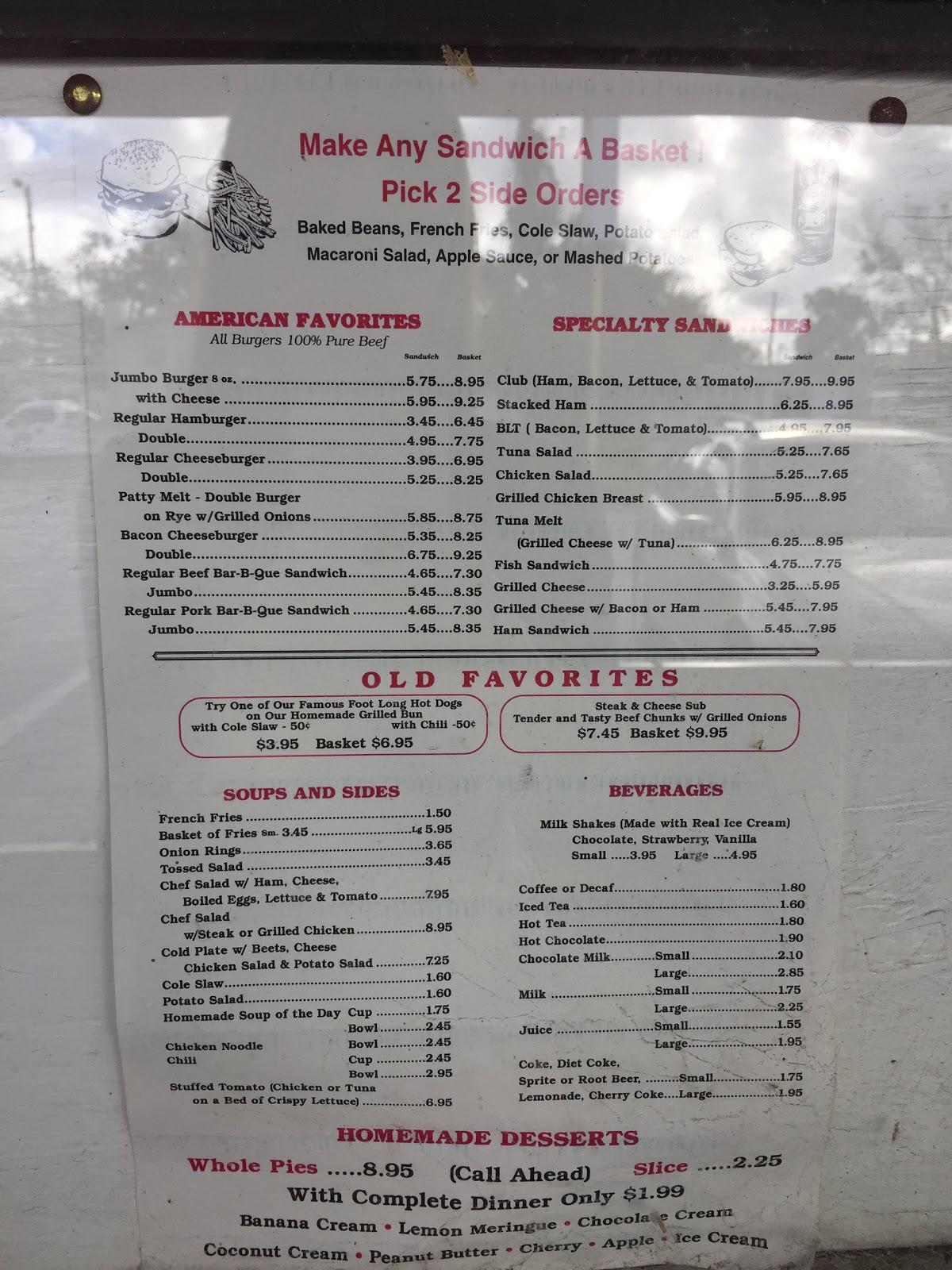 Menu at Hampton's Restaurant, Daytona Beach, Mason Ave
