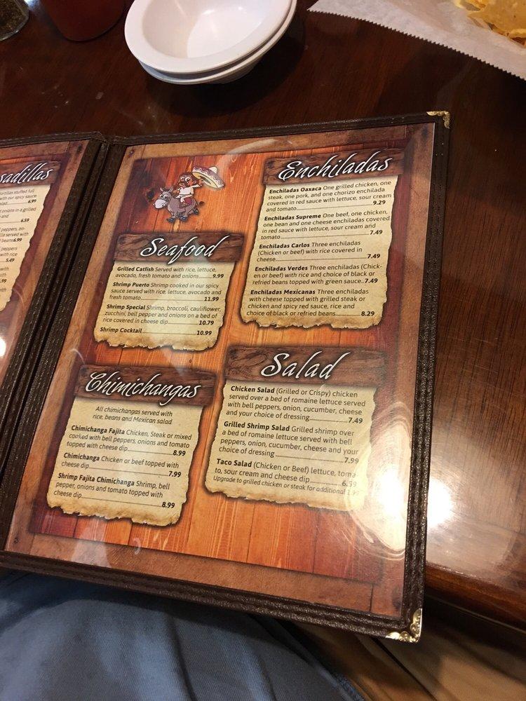 Menu at Don Carlos Authentic Mexican Restaurant, Cape Girardeau
