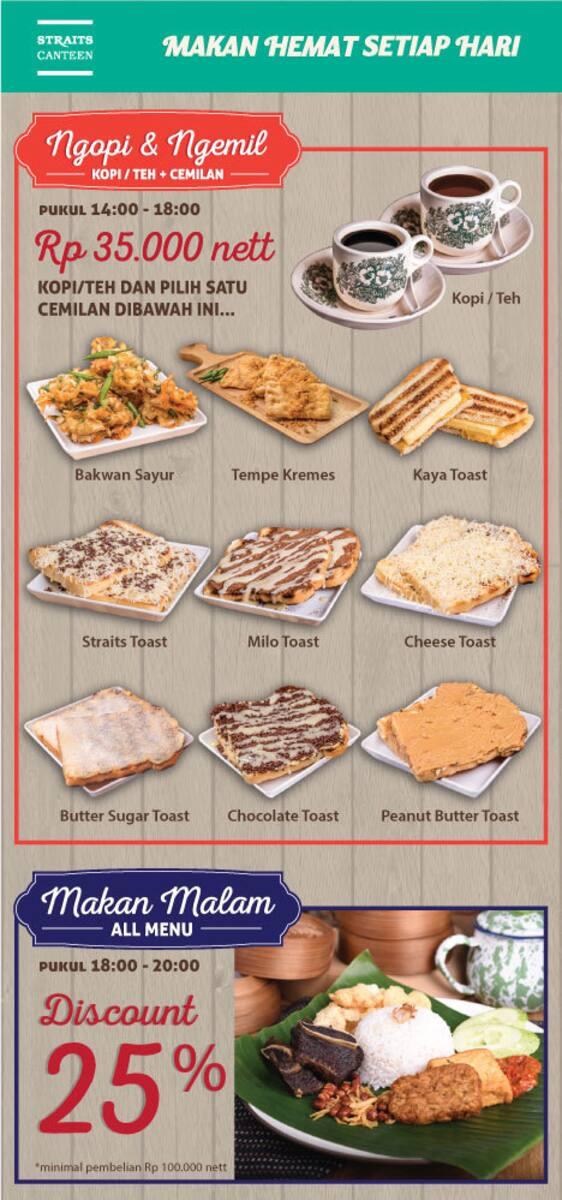 Menu at STRAITS CANTEEN restaurant, Jakarta, The Veranda #LG-02 @ Cibis ...